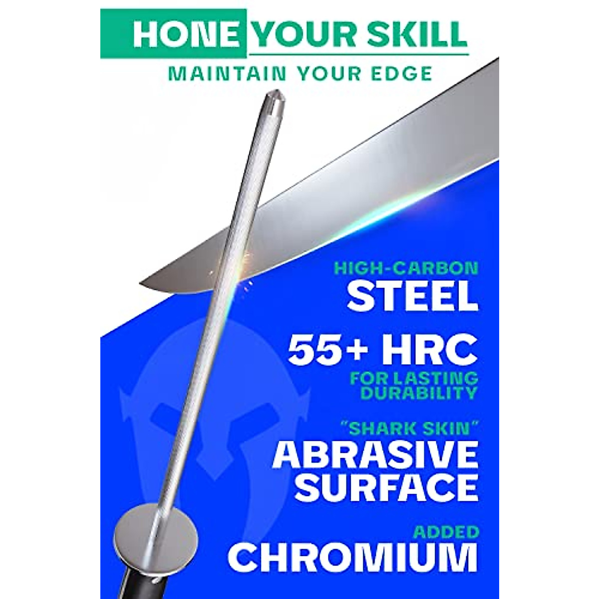 Dalstrong Honing Steel - 10" Rod - Gladiator Series Elite - HC Stainless Steel - G10 Garolite Handle - NSF Certified