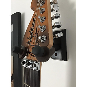 Top Stage® Home and Studio Guitar Keeper (Hanger) Stand Holder Rack w/Hardwood Base Wall Mount, JX15-BLA
