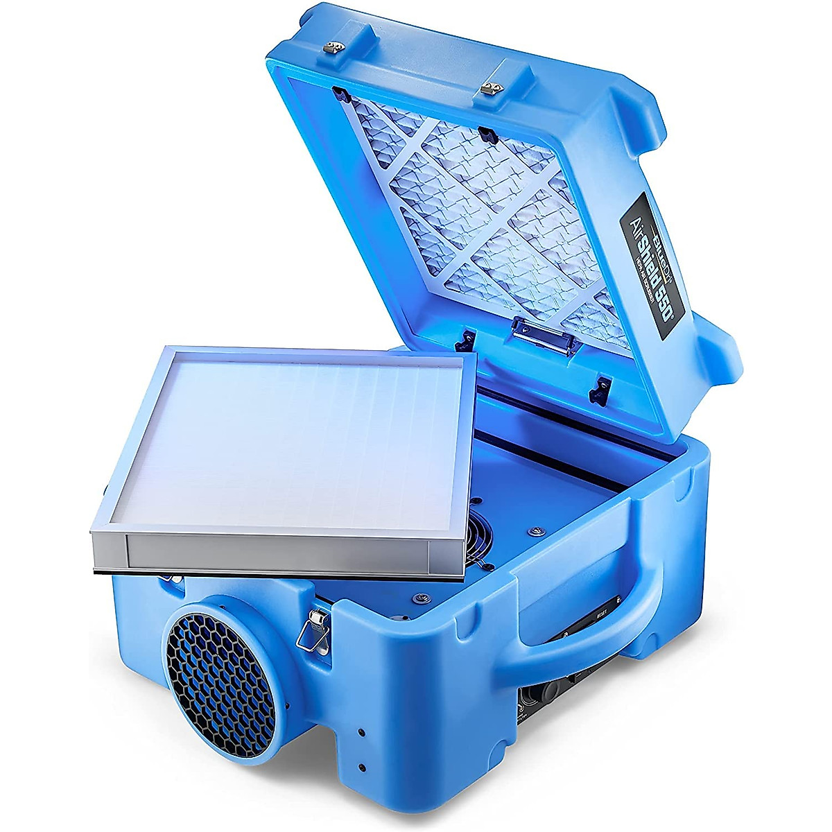 BlueDri BD-AS-550-BL Negative Machine Airbourne Cleaner HEPA Scrubber Water Damage Restoration Equipment Air Purifier, Blue