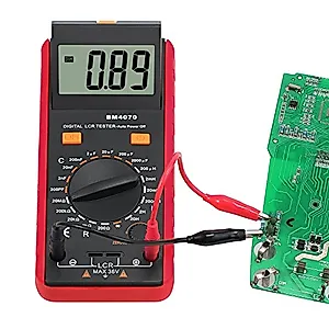 CAMWAY LCR Meter LCD Capacitance Inductance Resistance Tester Measuring Meter Self-Discharge pF nF μF with Overrange Display