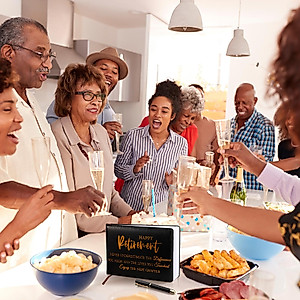 Ctosree Retirement Guest Book with Signature Pen Retirement Party Supplies Retirement Party Decorations Retirement Gifts for Women Men Office Colleague Advice and Wishes Book for Retirement (Stylish)