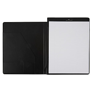 Office Depot® Brand Professional Legal Pad With Privacy Cover, 8-1/2" x 11", Narrow Ruled, White, 100 Pages (50 Sheets), Black