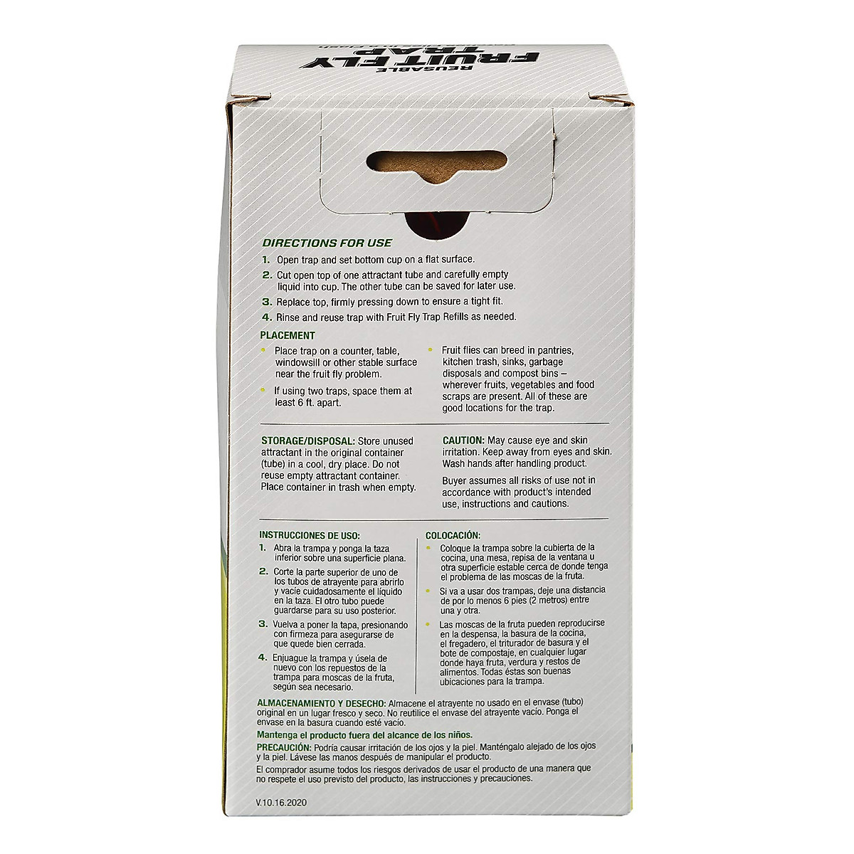 RESCUE! Fruit Fly Trap – Reusable, Includes Liquid Bait Attractant