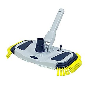 Aqua Select Weighted Pool Vacuum Head with Side Brushes for Cleaning Above Ground & Inground Swimming Pool | Flexible Handle with EZ Clips | Quickly Clean Walls, Corners and Slopes