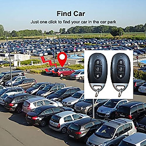 VJOYCAR DIYV1 1-Way Wireless Car Alarm Vehicle Security System Anti-Theft Burglar Vibration Sensor Horn Siren Universal 12V Auto Anti-Theft Protection System Simple DIY Install