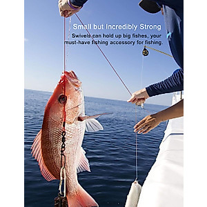 Facikono Fishing Barrel Swivels Set, 210pcs Rolling Bearing Snap Connector for Saltwater Freshwater Fishing