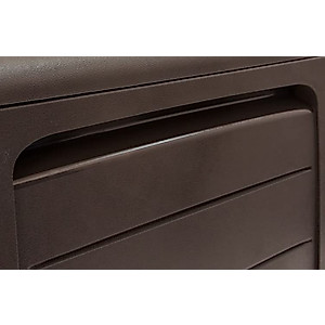 Keter 71 Gallons Gallon Water Resistant Lockable Deck Box with Wheels in Dark Brown