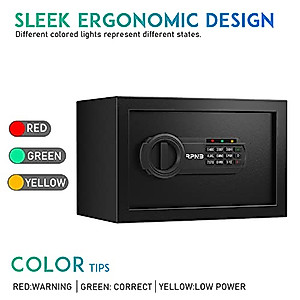 RPNB Deluxe Safe and Lock Box,Money Box,Digital Keypad Safe Box,Steel Alloy Drop Safe, Keypad Lock,Perfect for Home Office Hotel Business Jewelry Gun Cash Use Storage