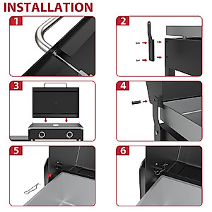 Hinged Lid for Blackstone 36 Inch Griddle, Griddle Hard Cover Hood Accessories with Thermometer for Blackstone 1554 1818 1825 1836 1863 Grill & 36 Inch Griddle Lid