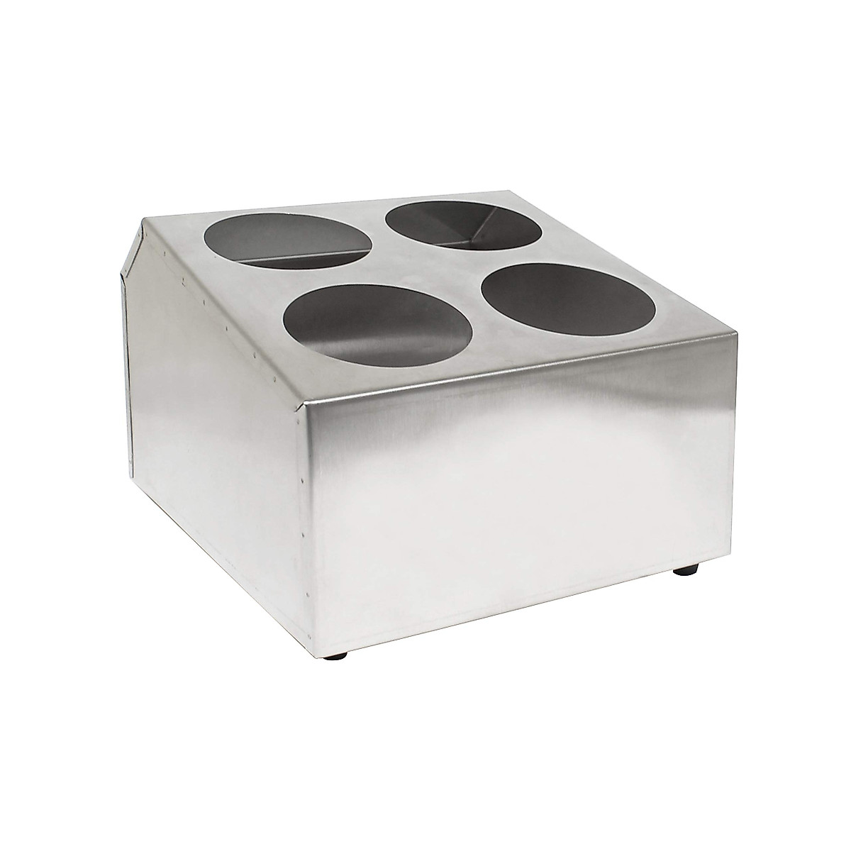 Thunder Group 4-Hole Flatware Cylinder Holder, Stainless Steel