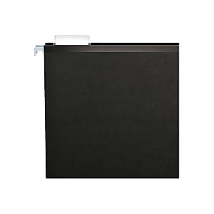 Pendaflex 04152 1/5 BLA Reinforced Hanging File Folders, Letter Size, Black, 1/5 Cut, 25/BX (4152 1/5 BLA)