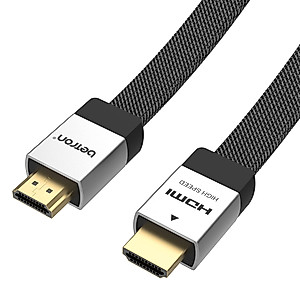 Betron HDMI Cable Flat Braided Cord Support 4K Audio Return Channel and Ethernet 6.5 feet Compatible with Samsung, Sony, LG Televisions