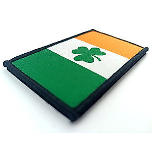 JBCD 2 Pack Ireland Shamrock Flag Patch Irish St. Patrick's Day Flags Tactical Patch Pride Flag Patch for Clothes Hat Patch Team Military Patch