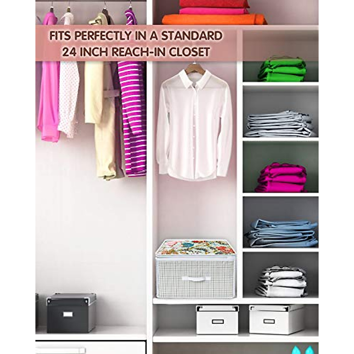 Cozy Casa Large Capacity Comforter Storage Bags for Comforters and Blankets-- Clothes Organizer for Closet