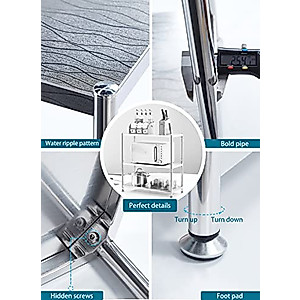 Stainless Steel Shelves 5 Tier Shelf Organizer Kitchen Storage Shelves Garage Shelves Heavy Duty Shelving Garage Shelving Units and Storage Rack Pantry Shelves