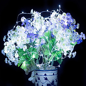 buways 66ft 200LEDs Fairy Lights-USB Plug-in Twinkle String Lights 8 Modes with RF Remote Control Christmas Party Garden Home Decoration(1,Silver Wire-Cool White-66ft)