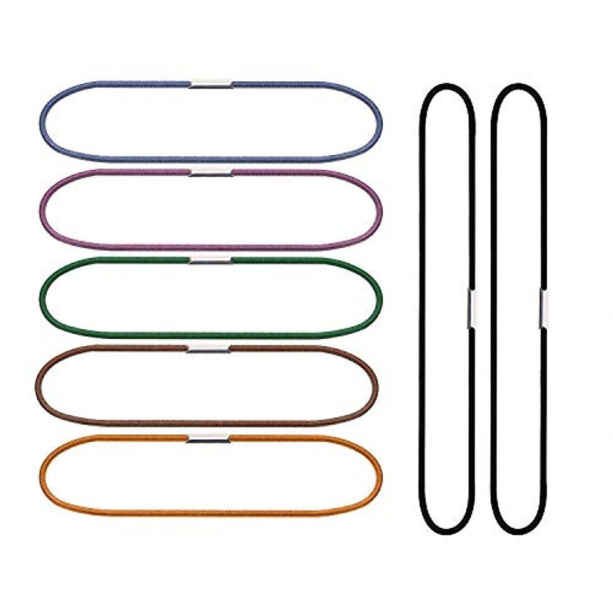 Mini Skater 7 Random Color Notebook Elastic Spring Bands Connecting Insert Refill Replacement Strap Bands Accessories for Travel Journal, 7Pcs
