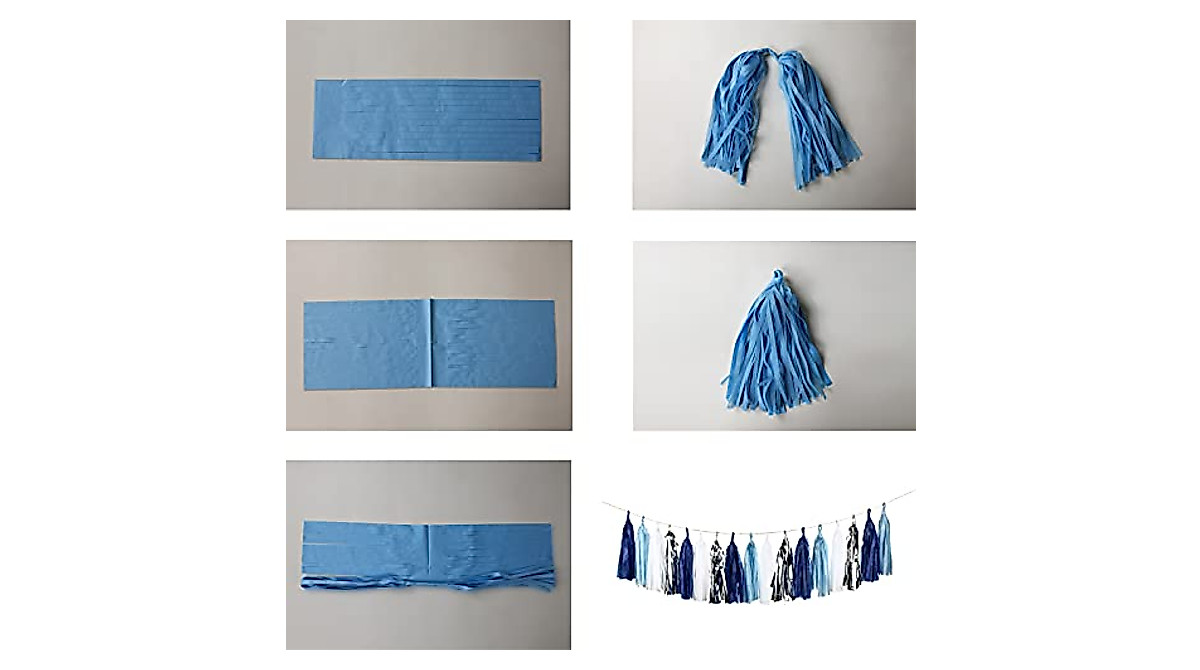 Vibrant DIY Tissue Garland for Tropical Party Decorations