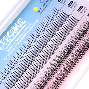BlueSmurfs Individual Fairy Eyelashes Extensions Fluffy DIY Cute Eye Cluster Eyelashes Natural Faux Mink False Eye Lashes Multipack of 170 Mini Individuals Fairy Lash Clusters (Include Bottom Lashes)