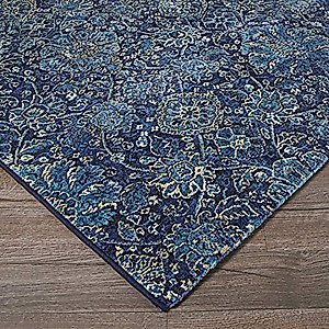 Couristan Easton Winslet Machine Made Area Rug, 2' x 3'7", Navy/Sapphire