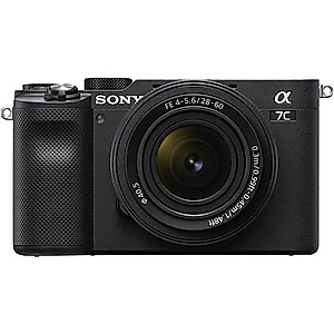 Sony a7C Mirrorless Camera Bundle (Black)- ILCE7C/B with FE 50mm f/1.8 Lens + Prime Accessory Package Including 128GB Memory, TTL Flash, Extra Battery, Software Package, Auxiliary Lenses & More