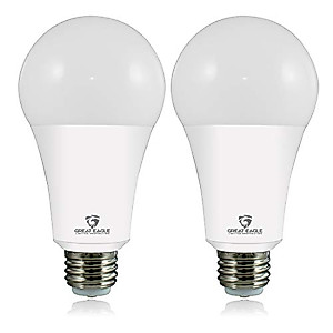 Great Eagle 50/100/150W Equivalent 3-Way A21 LED Light Bulb 2700K Warm White Color (2-Pack)