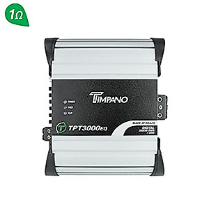 Timpano TPT-3000EQ 1 Ohm Compact Amplifier 3000 Watts, 1 Channel, Full Range Amp Class D for The Installation of Subwoofers, Woofers, Drivers and Tweeters on Pro Audio Sytems
