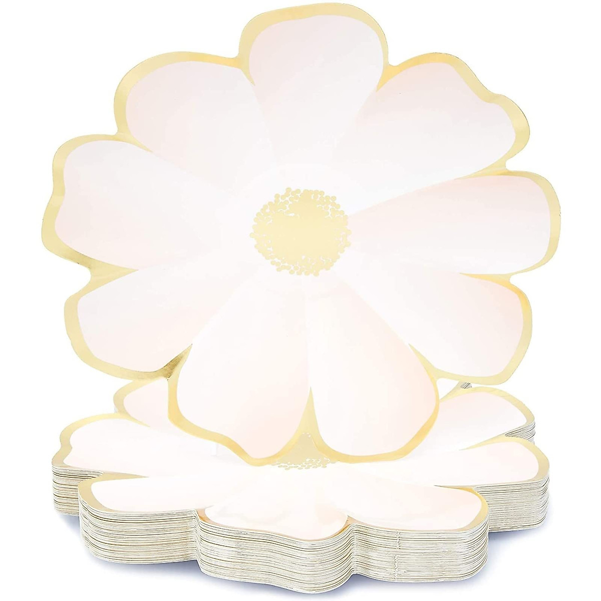 Sparkle and Bash 144-Piece Flower Party Supplies with Daisy Paper Plates, Napkins, Cups, and Cutlery (Serves 24)