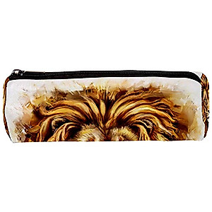 King Lion Aslan Pencil Bag Pen Case Stationary Case Pencil Pouch Desk Organizer Makeup Cosmetic Bag for School Office