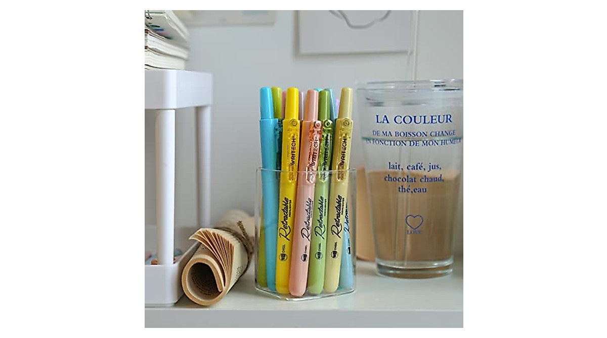 WRITECH Retractable Bible Highlighters Assorted Pastel Colors 12 Pack