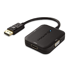 Cable Matters DisplayPort to HDMI Adapter with VGA and DVI 3-in-1 Adapter - Supporting 4K Resolution via HDMI