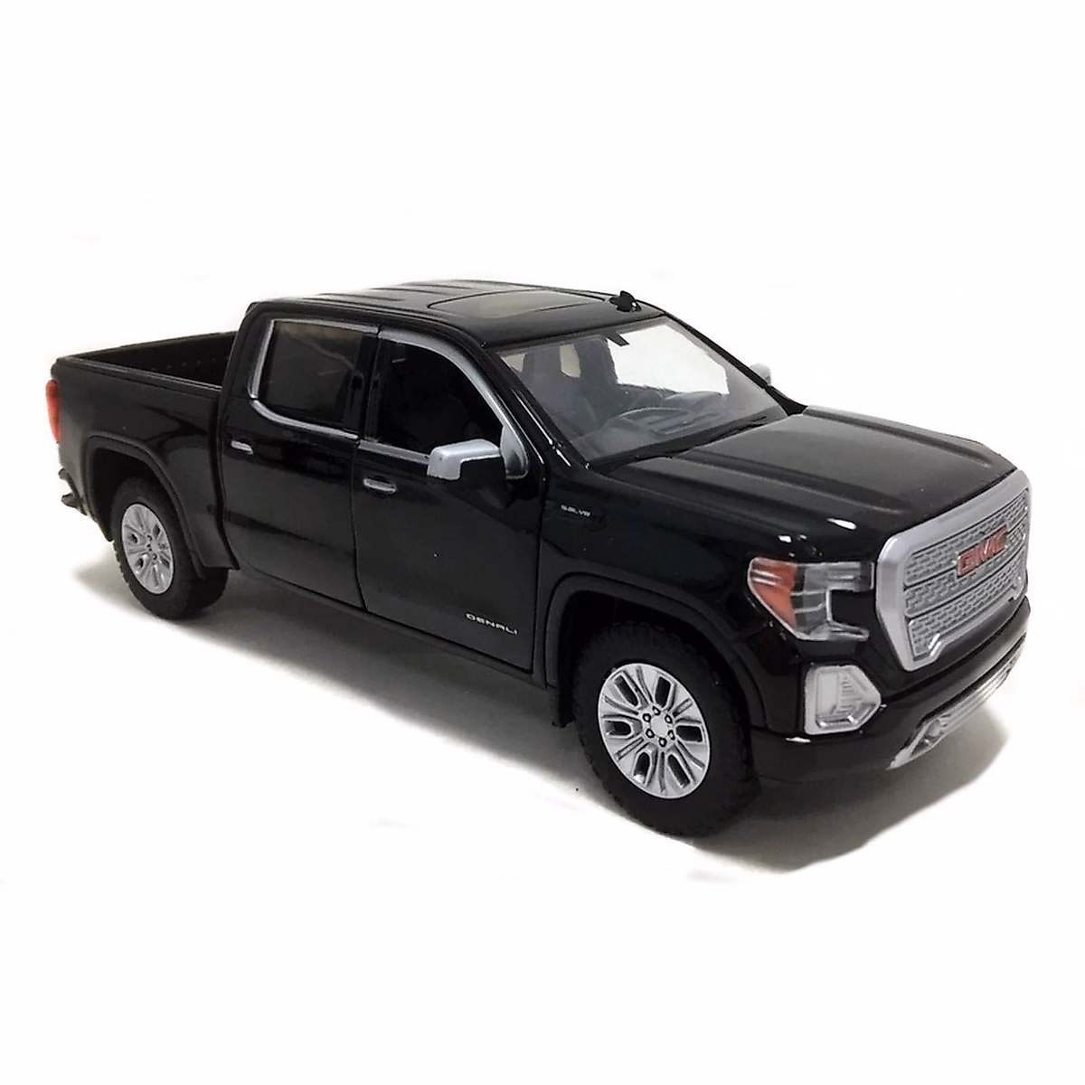 2019 GMC Sierra 1500 Denali Crew Cab Pickup Truck Black 1/24-1/27 Diecast Model Car by Motormax 79362