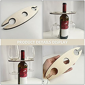 VALICLUD 3pcs Wine Rack Mini Wine Bottle Rack Table Shelf Display Stand Wine Cup Holder Rack Wine Bottle Hanger Wooden Clothes Drying Rack Wooden Handicraft Wine Stand Water Filter Desktop