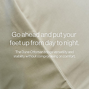 PALERMO HOUSE Dune Outdoor Ottoman | Zero Gravity Vinyl Patio Ottoman for Adults | Water-Resistant Ottoman for Porch, Balcony Furniture and Backyard (Vinyl, Oat)