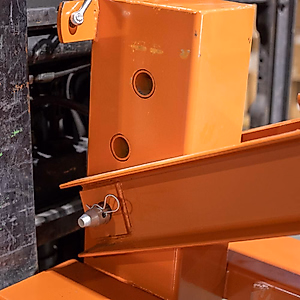 Titan Attachments Fork Mounted Jib Boom Crane Attachment, Manual Telescoping Boom Extends Up to 138â€, Pivots Up to 45 Degrees, 6,000 LB Lift Capacity, Two Swivel Hooks, Adjustable Hook Points