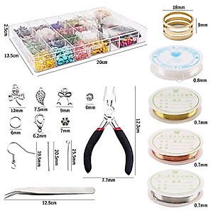 ZLXDP Gemstone Jewelry Making Kit Irregular Chips Stones Crushed Chunked Crystal Pieces Loose Beads for Decor Crafts