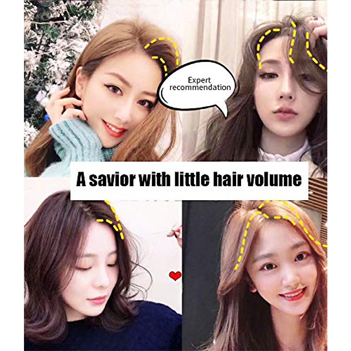 Bangs Roll,DIY Air Bang Hair Curlers Self-Adhesive Spiral Hair Rollers 2 Packs