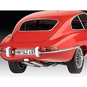 Revell 07668 Jaguar E-Type (Coupé) 1:24 Scale Unbuilt/Unpainted Plastic Model Kit, Red