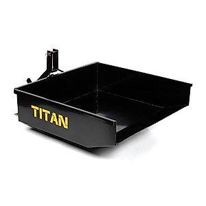 Titan Attachments 3 Point 10 Cu. FT Dump Box Fits Category 1 Tractors, Quick Hitch Compatible, Rear Transport Self-Dumping Hopper, Utility Carry-All Box for Material Handling