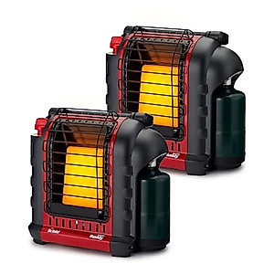 Mr. Heater Portable Buddy 9,000 BTU Propane Gas Radiant Heater with Piezo Igniter for Outdoor Camping, Job Site, Hunting, and Tailgates (2 Pack)