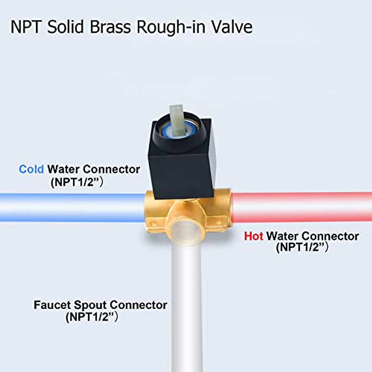 Wall Mount Tub Faucet with Extra Long Tub Spout,Single Handle Tub Filler Faucet with Brass Rough-in Valve,Matte Black