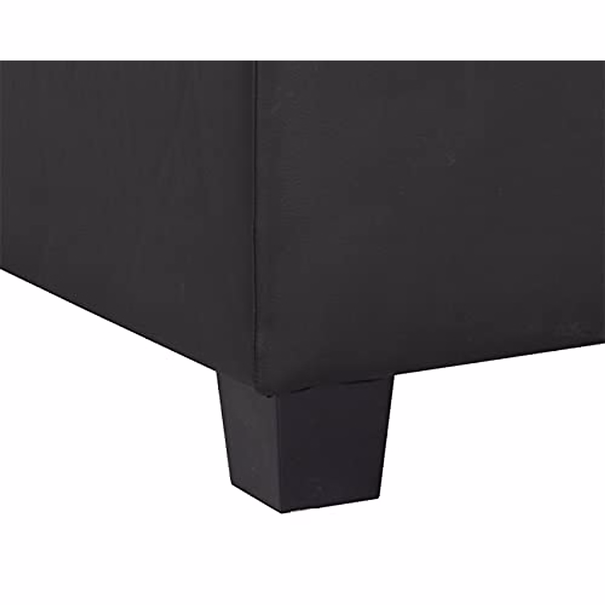 Aldo Lift Top Storage Ottoman Black - Black Wood