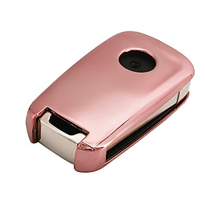 Pink TPU Flip Key Fob Cover Case Remote Holder Skin Protector for Chevy Chevrolet Equinox Camaro Cruze Malibu Sonic Volt Park Impala Buick Encore Allure Regal