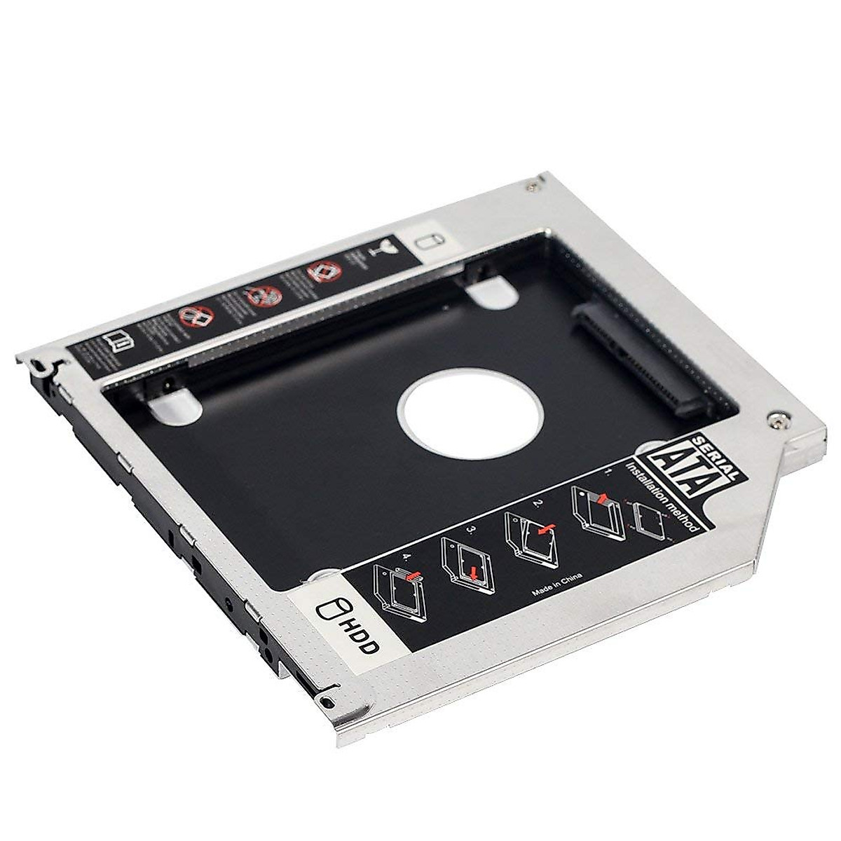 Padarsey 2nd HDD SSD Hard Drive Caddy Tray Replacement for MacBook Pro 13/15/17 inch A1278 A1286 A1297 2008 2009 2010 2011 2012 Internal Laptop CD/DVD-ROM Optical SuperDrive Adapter to 2.5 Inch 9.5MM