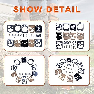 Mtanlo Carburetor Carb Repair Rebuild Kit For Walbro K20-WAT Husqvarna 55 51 455 460 Rancher Echo Poulan Pro Homelite Stihl 026 Chainsaw Trimmers Replacement Part
