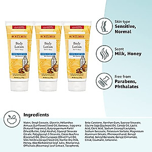 Burt's Bees Hand Cream for Dry Skin, Unscented, Ultimate Care with Baboab Oil, Milk & Honey 6 Ounce (Pack of 3) (Packaging May Vary)