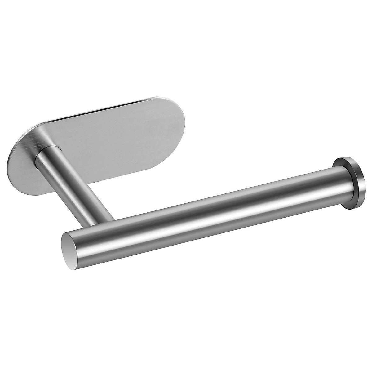 LAYUKI Toilet Paper Holder,Brushed Nickel,Wall Mount, Upgraded Adhesive Toilet Roll Holder,no Drilling,Bathroom/Rv/Washroom,SUS 304 Stainless Steel,Rustproof (Brushed Nickel, 1 Piece)