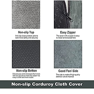 MEJYJEM 3 Steps High Density Foam Dog Stairs Ramps,Non-Slip Pet Steps for Older Dogs,Pet with Joint Pain, Sofa Bed Ladder for Cats