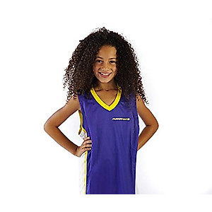 Premium Boys' Basketball Jerseys Shirt Sports Shirts and Athletic Shorts Set for Youth Kids Age 4-12 Team Uniforms -Bask-Pur-M