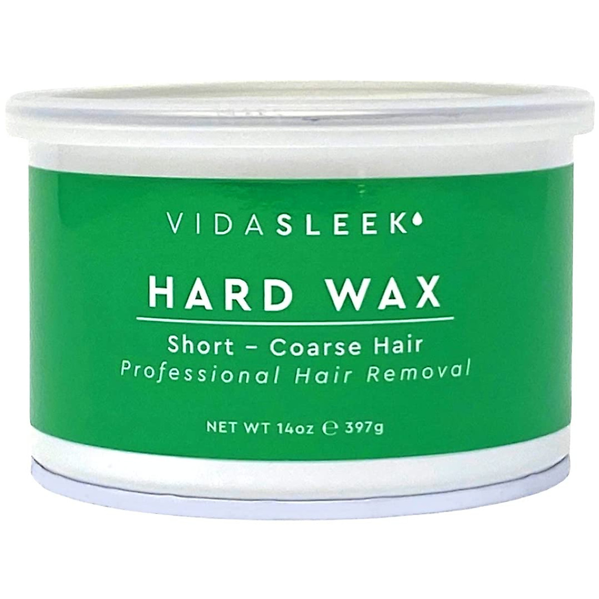 Full Body Hard Wax For Short Coarse Hairs - All Natural - Professional Size 14 oz. Tin